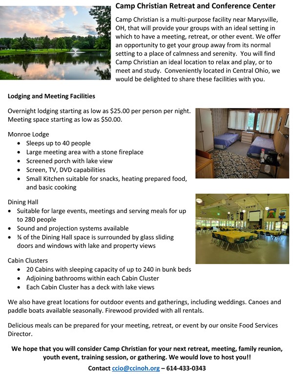 RENTAL INFORMATION – Camp Christian